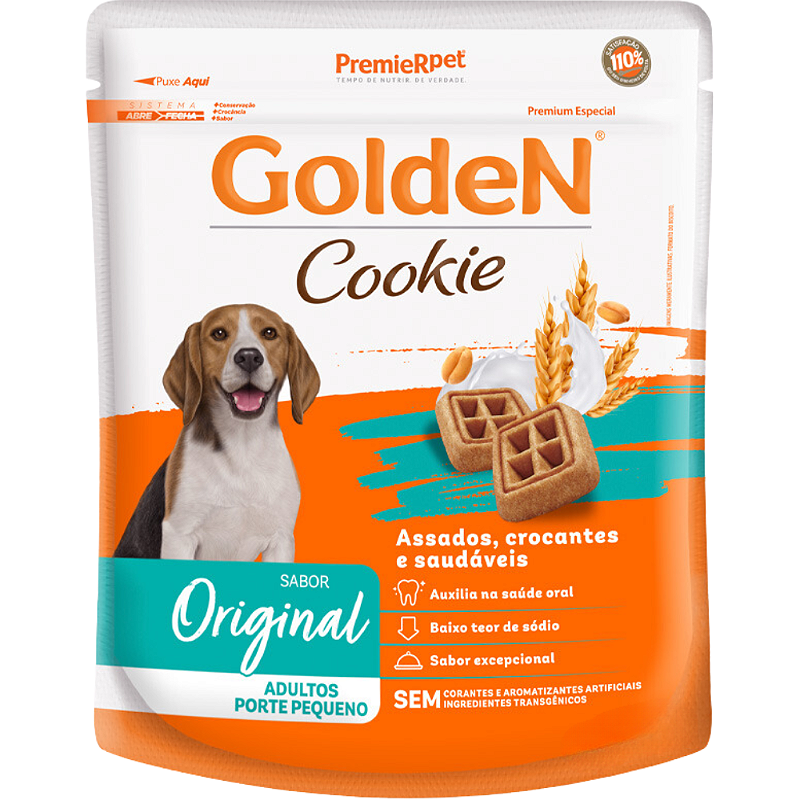 Biscoito Premier Pet Golden Cookie Para Cães Adultos de Porte Pequeno ...