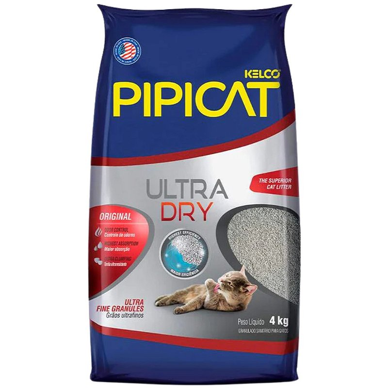 Granulado Sanitário Kelco Pipicat Ultra Dry Para Gatos - Loja Pet Niva: Produtos para Pets ...