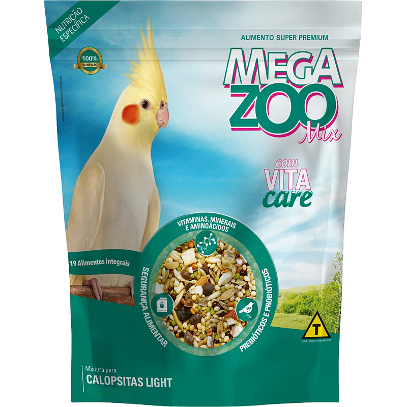 Ração Megazoo Mix Light Para Calopsitas - 350 g - Loja Pet Niva ... Ração Megazoo Mix Light Para Calopsitas - 350 g - Loja Pet Niva ...