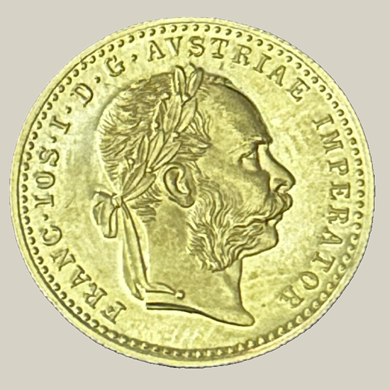 Moeda de Ouro, 1 Ducado, Áustria, 1915 "Restrike" - Francisco José I ...