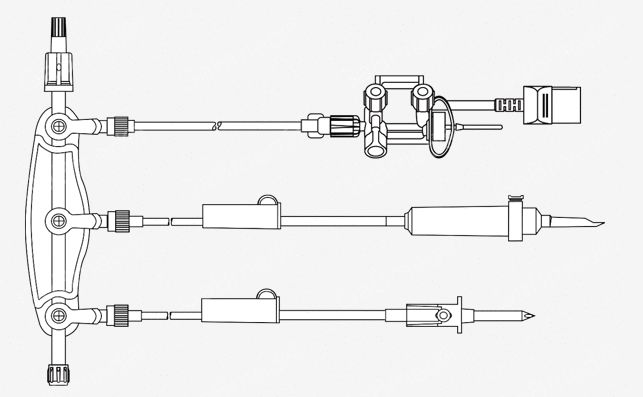 HD03520 Kit Angiografia Manifold ON com Transdutor Gabmed - Express Medical