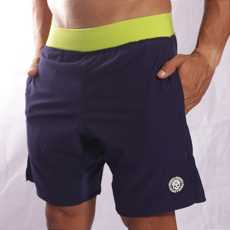 Short masc. BS Basic - Marinho cós Verde - BSCROSS