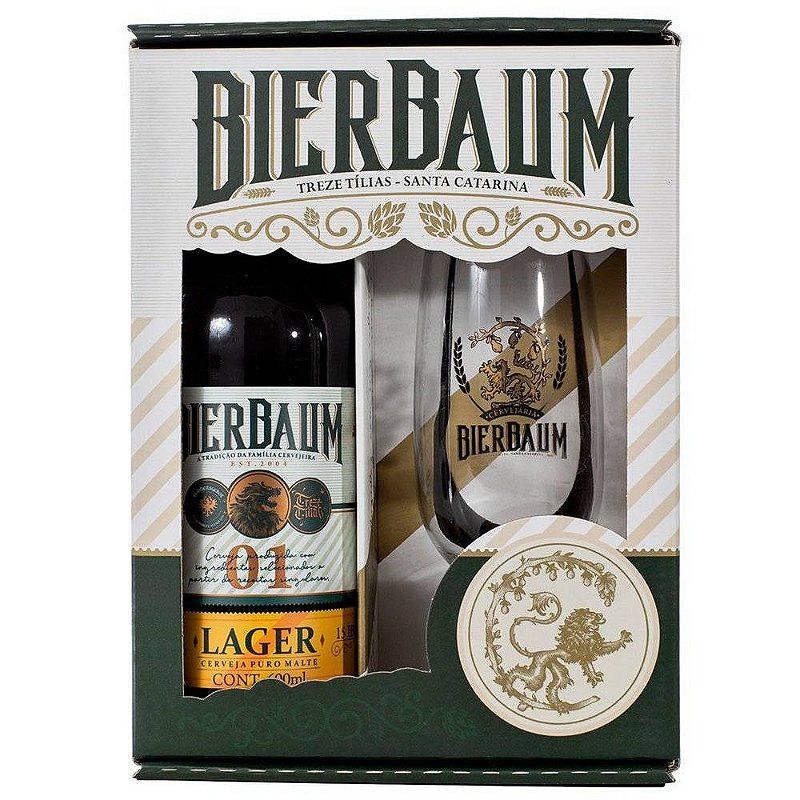 CERV BIERBAUM KIT LAGER 600ML +1 COPO - Borcelle | Adega Maringá