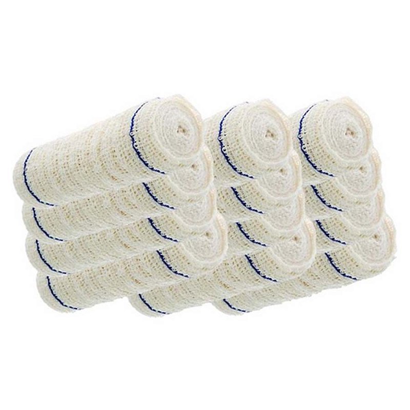 Ataduras de Crepe Orthocrem 10cm x 1,80m 13 fios Pacote com 12 unidades - Azul Pet