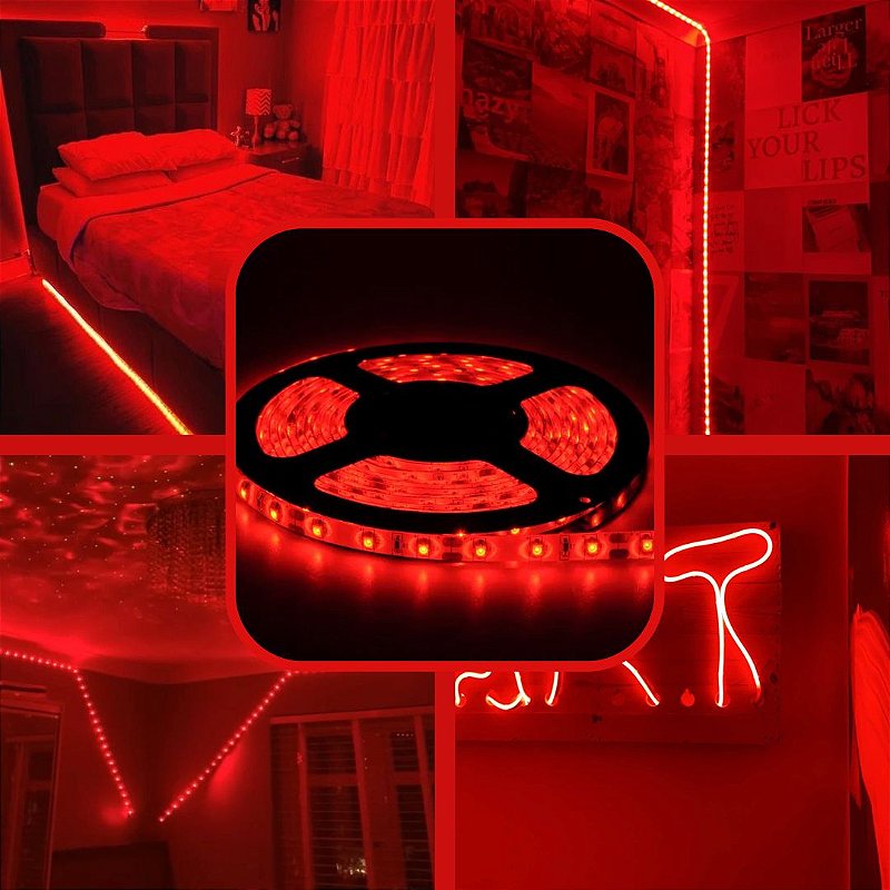 FITA LED VERMELHO 12V 5 METROS - Dismatic Distribuidora