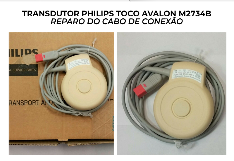 Reparo do Cabo de Conexao Transdutor Philips Toco Avalon M2734b ...