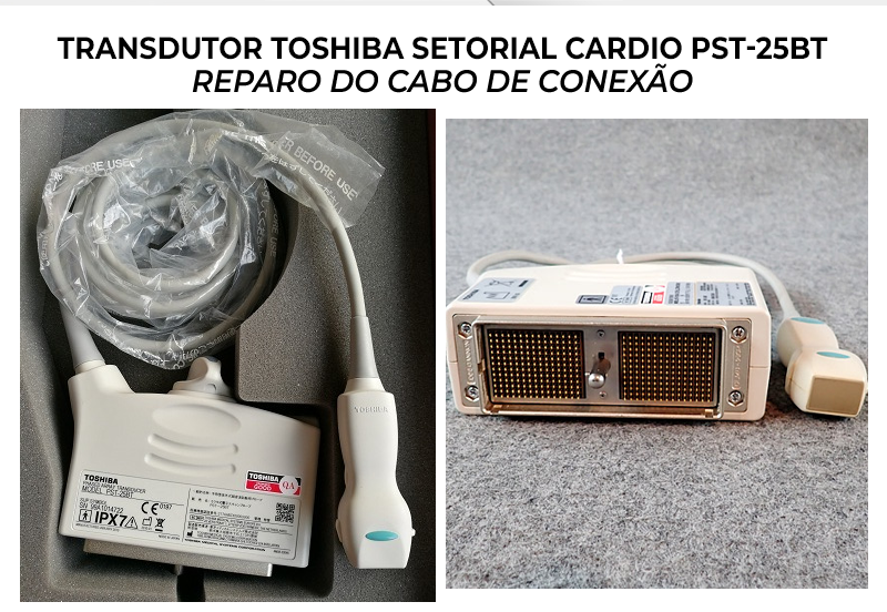 Reparo do Cabo de Conexao Transdutor Toshiba Setorial Cardio Pst 25bt - TRANSDUTORES MÉDICOS BRASIL