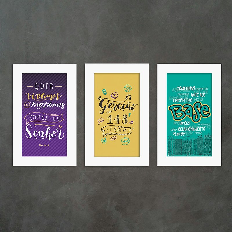 KIT 3 Quadros G148Teen - Linha IASD - Pro Teu Canto