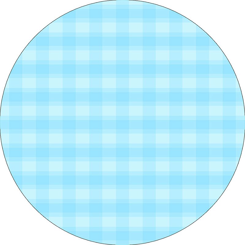 Painel De Festa Redondo 1,50x1,50 - Xadrez Degradê Azul Claro 010 - Via ...