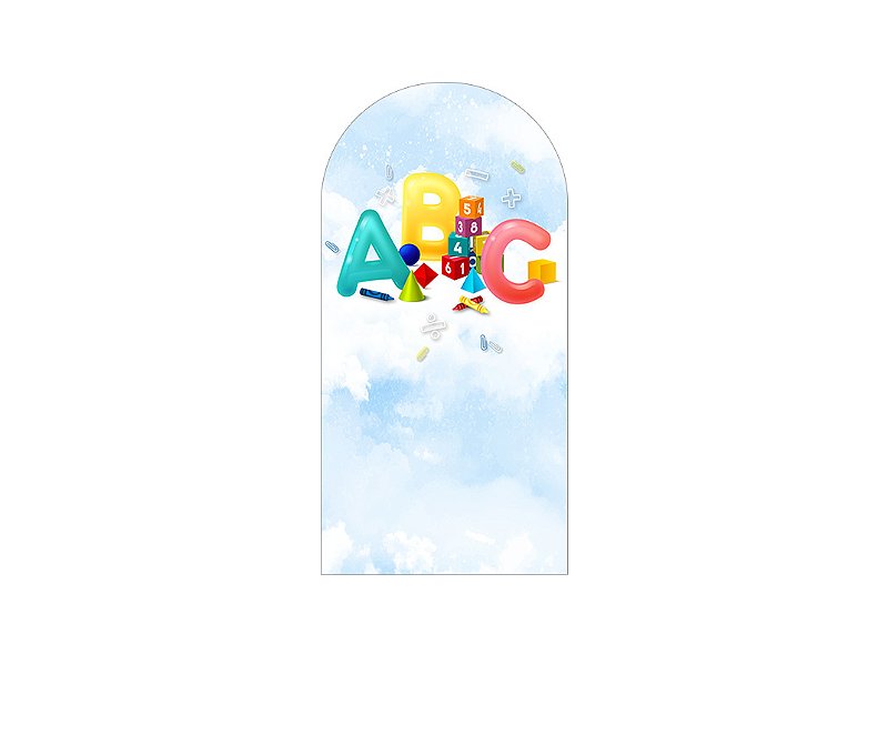 Painel De Festa Romano 1,00x2,00- ABC com Números 004 - Via Cores ...