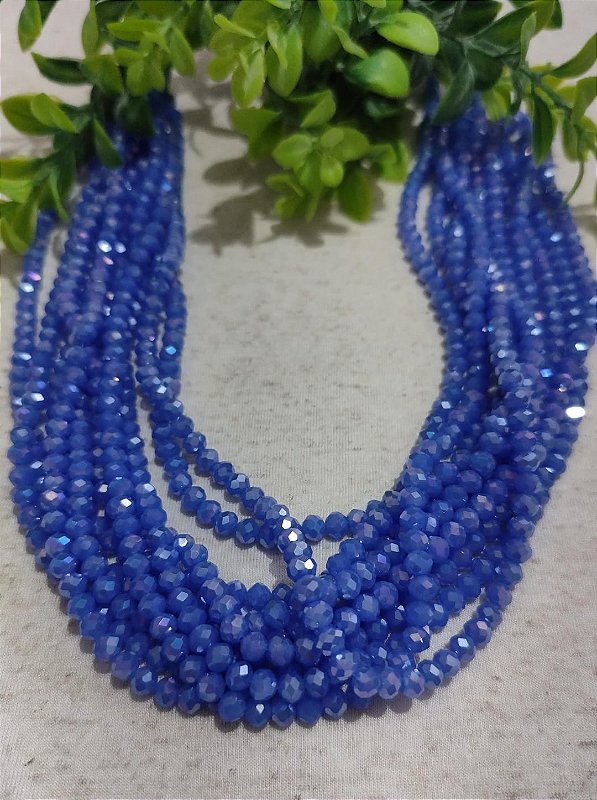 Cristal Azul Boreal 6mm (1 Fio - Aproximadamente 86un) - Virtuosa ...