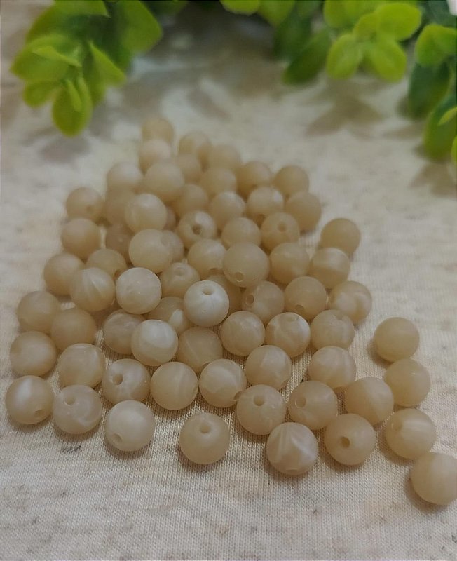 Bola Resina 10mm Nude Mesclado Fosco (20gr - Aproximadamente 40un ...
