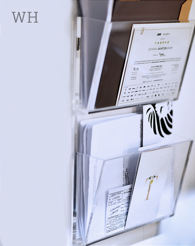 Porta Documentos A4 para parede - White Home Brasil