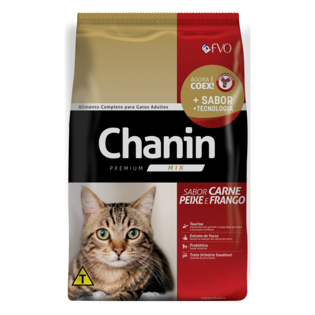 Ração Chanin Gatos Mix 25kg - Center Shop do Animal