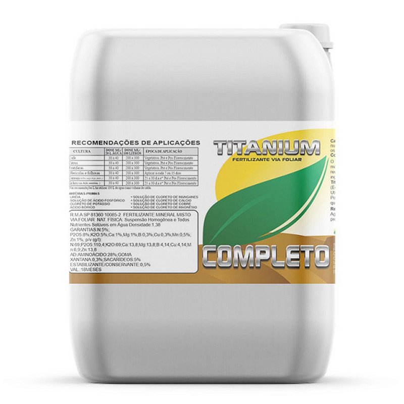 Fertilizante Titanium Completo 10 Litros - AgrícolaShop