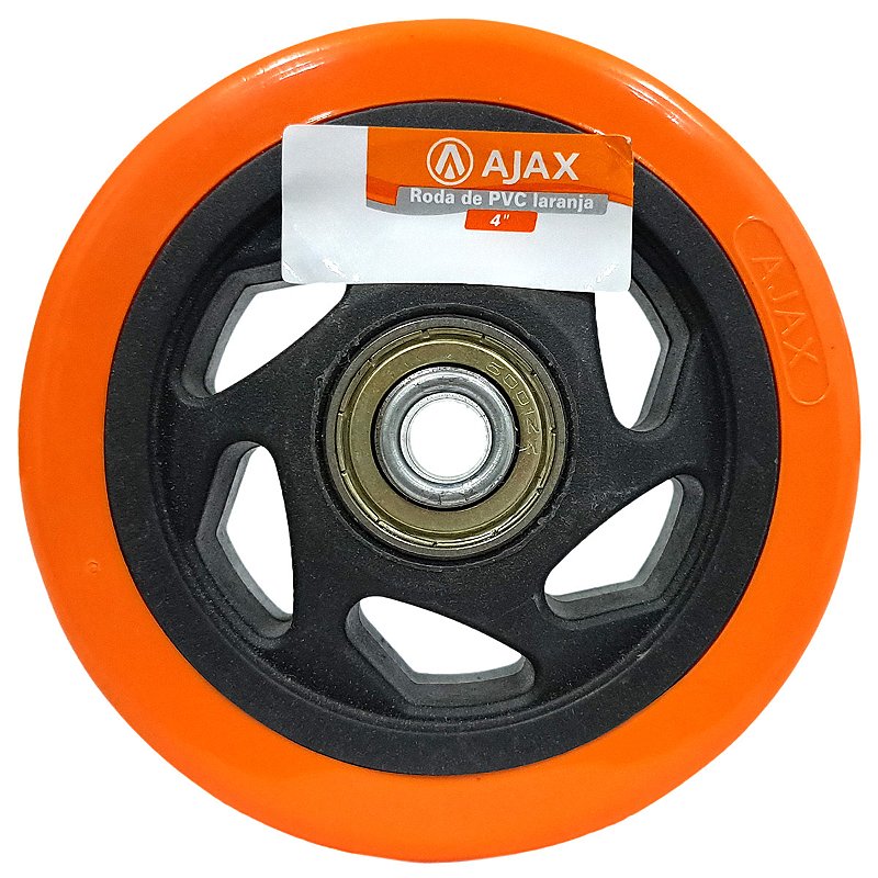 Roda Ajax de Pvc Laranja 4 Polegadas - AgrícolaShop