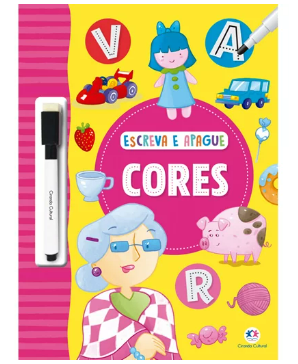 Livro Escreva e Apague - Cores - CECLA BRINQUEDOS EDUCATIVOS Livro Escreva e Apague - Cores - CECLA BRINQUEDOS EDUCATIVOS