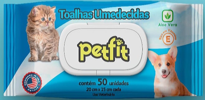 Petfit Toalhas Umedecidas 50 unidades - Mercado Animal Pet Shop - Seu animal merece o melhor