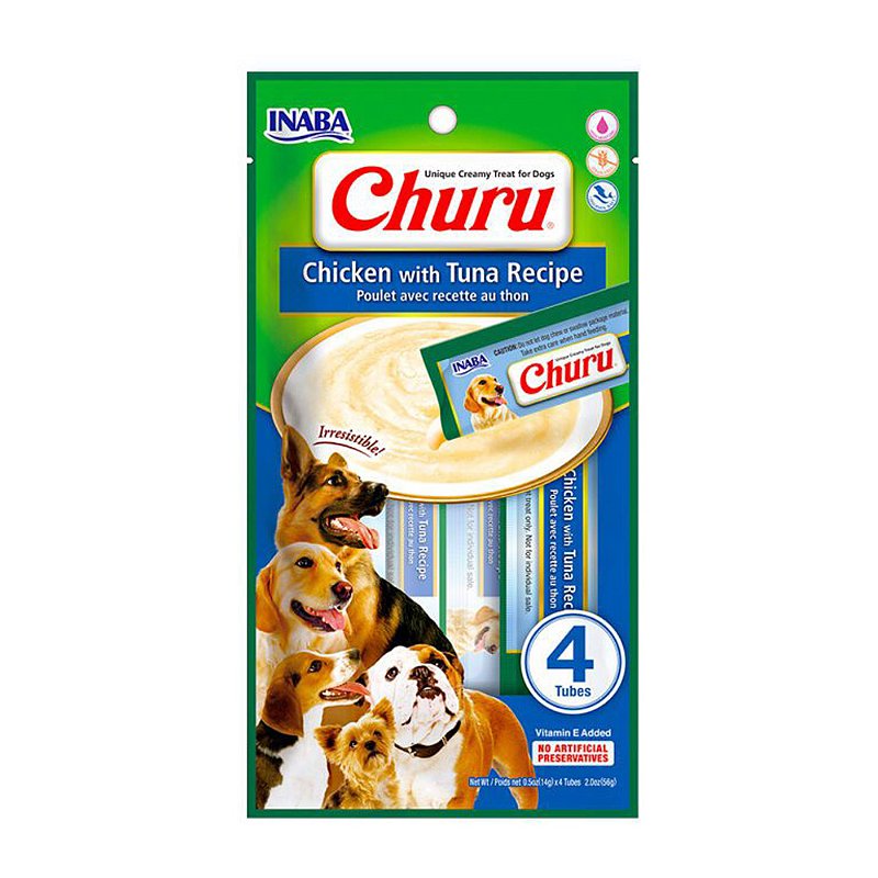 Petisco para Cães Churu Dog Frango e Atum 56g - 4 Unidades - Mercado Animal Pet Shop - Seu ...