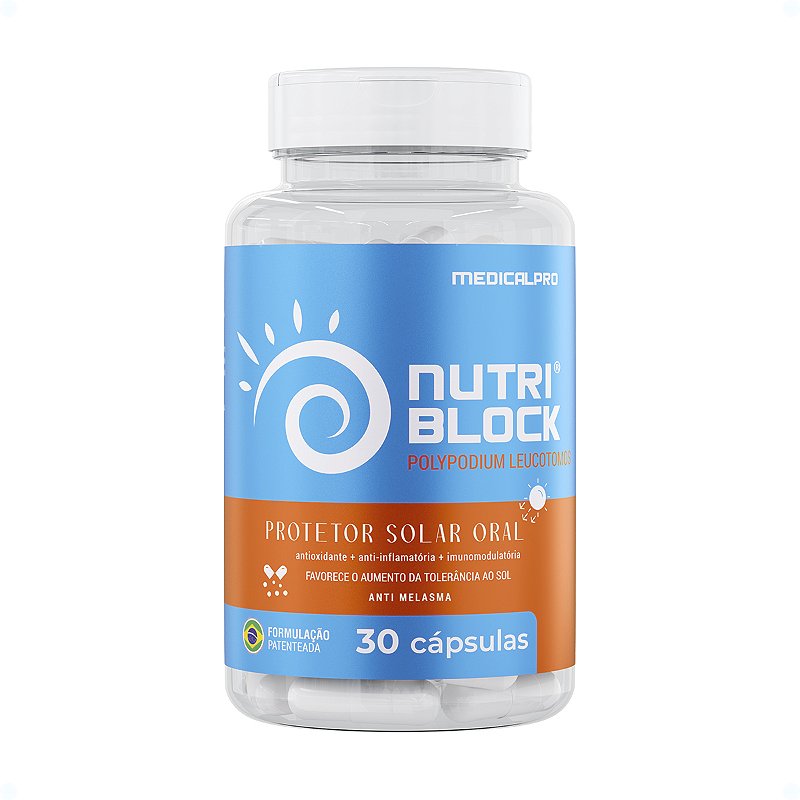 Nutriblock Anti-Melasma - Protetor Solar Oral Natural e Inovador - Progressiva Orgânica ...