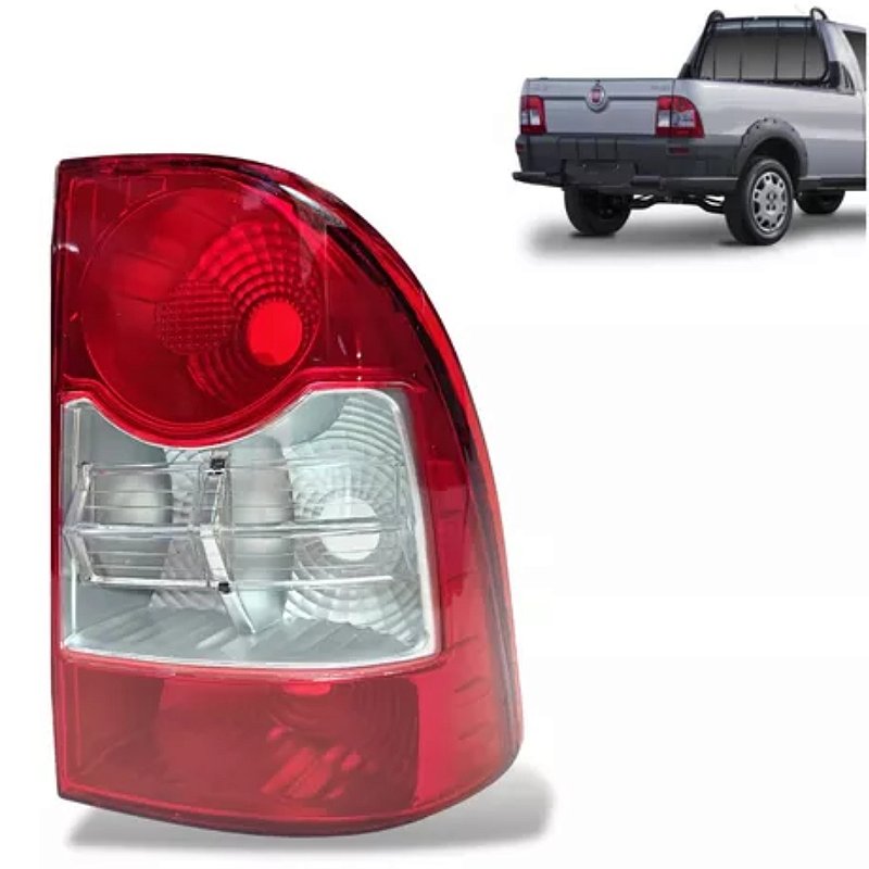 Lanterna traseira canto fiat strada 2008 em diante rubi lado direito ...