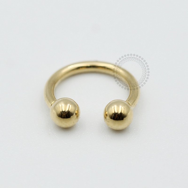 OR89 Ferradura Ouro 18K (0,479g) - (8mm) - ANGEL PIERCINGS ATACADO