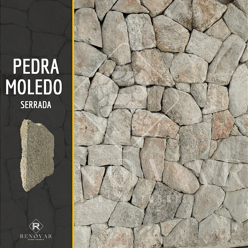 Pedra Moledo Face Serrada - M² - Renovar Pedras Naturais