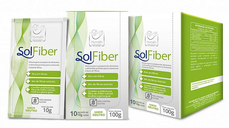 SolFiber (caixa com 10 saches de 10g) fibra solúvel - HUMANLIN - Divina ...