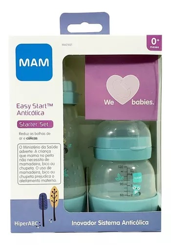 KIT MAMADEIRA MAM EASY START STARTER SET AZUL - Divina Nutrição Enteral