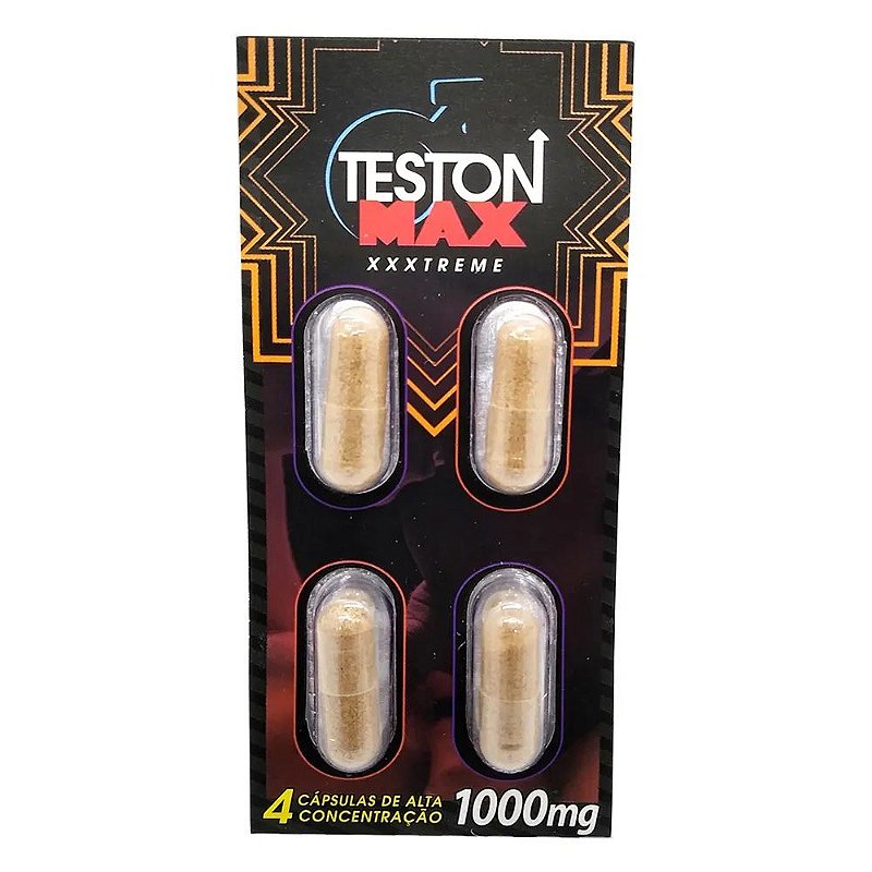 Teston Max Xtreme 4 cápsulas 1000mg - FarmaViver - Farmácia Online 24 horas