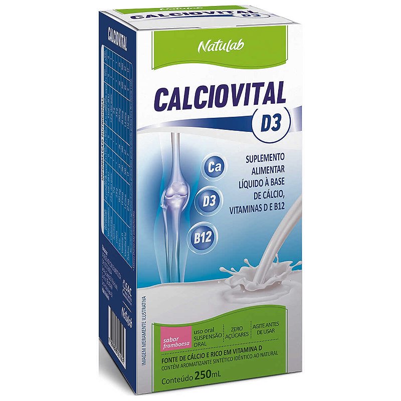 CALCIOVITAL D3 250ML NATULAB - FarmaViver - Farmácia Online 24 horas