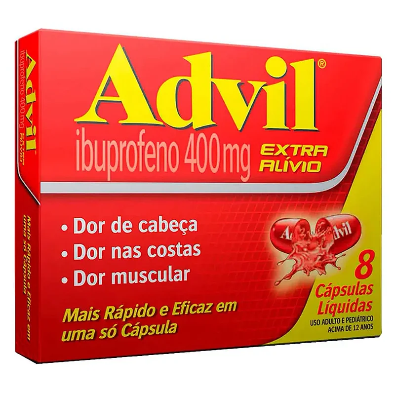 ADVIL 400MG 8 CAPS MOLES CAIXA - FarmaViver - Farmácia Online 24 horas