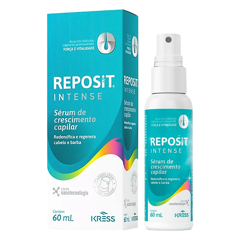 REPOSIT INTENSE CRESCIMENTO CABELO E BARBA CAPILAR SPRAY 60ML KRESS ...