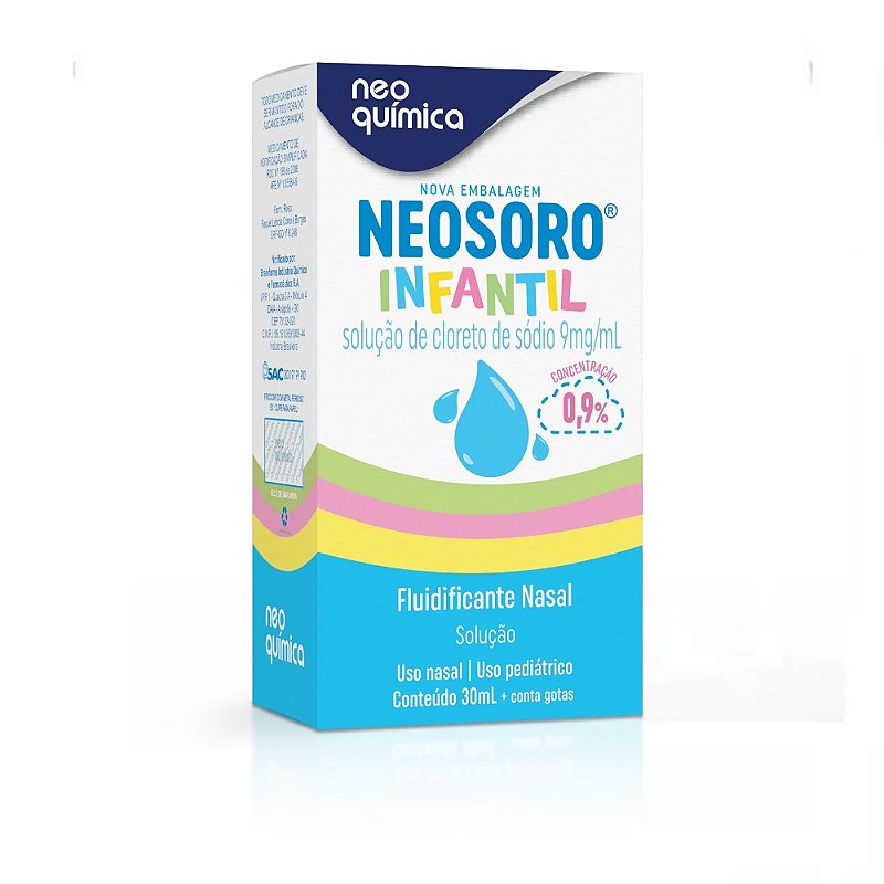 SOLUCAO NASAL NEOSORO INFANTIL GOTAS 30ML NEO QUIMICA - FarmaViver ...