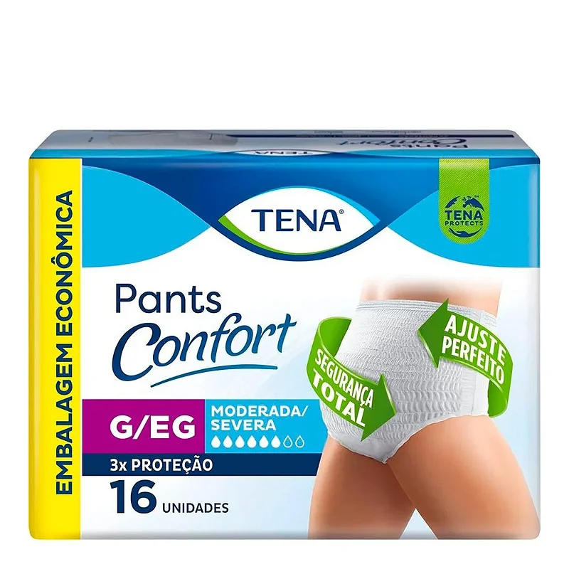 FRALDA GERIATRICA TENA PANTS CONFORT 16UN G/EG - FarmaViver - Farmácia ...