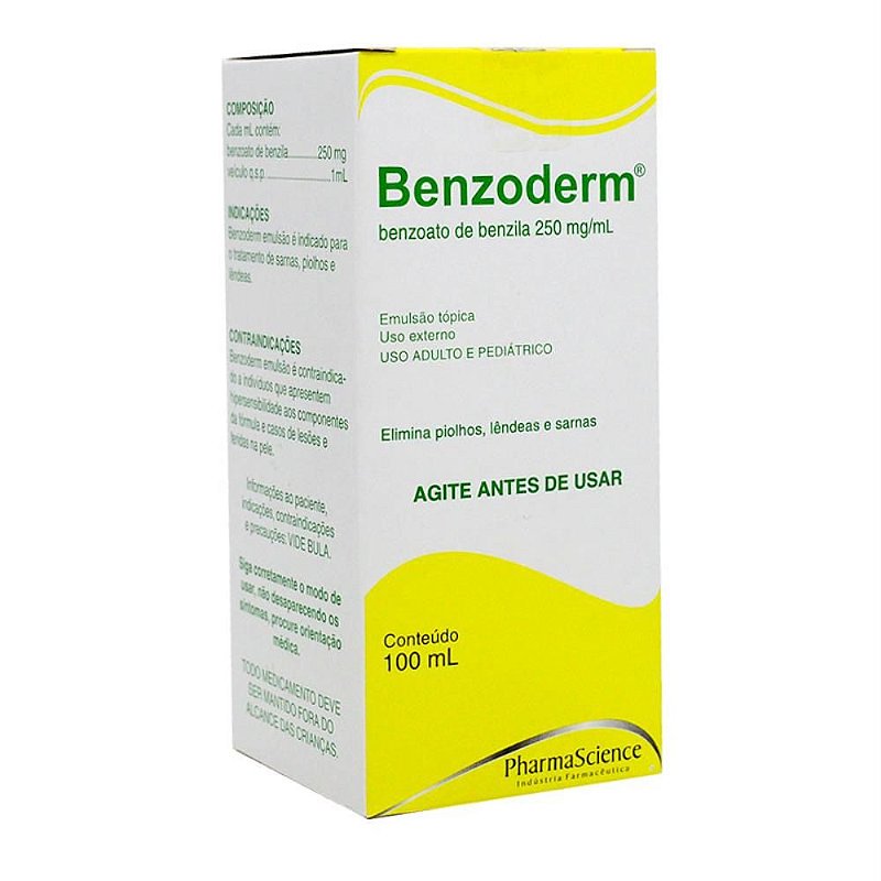 BENZODERM BENZOATO DE BENZILA EMULSAO TOPICA 100ML 7898014560060 ...