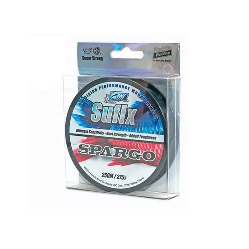 NYLON - SPARGO SUFIX 250M 0.25MM 8.5KG TRANSPARENTE - SCPesca
