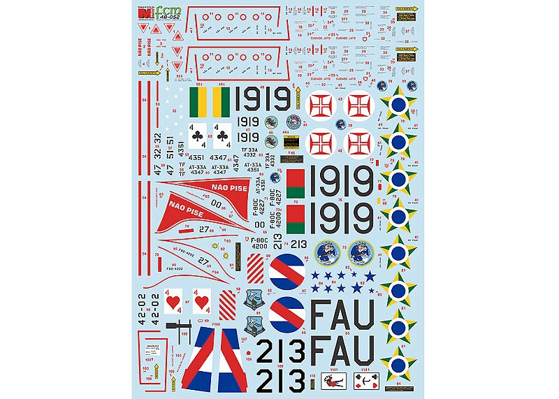 Decalque F-80/TF-33 1/48 - FCM 48-052 - BLIMPS