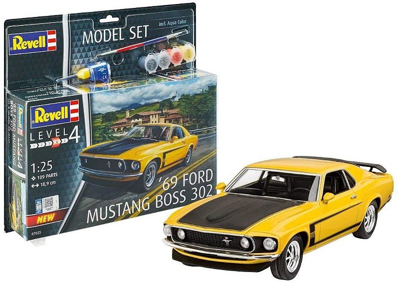 Model Set Ford Mustang Boss 302 1969 - 1/25 - Revell 67025 - BLIMPS