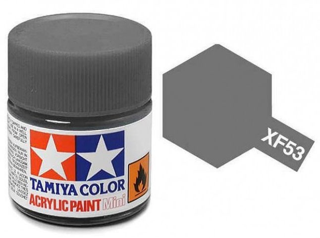 Tinta Acrílica Mini XF-53 Cinza Neutro (10 ml) - Tamiya 81753 - BLIMPS