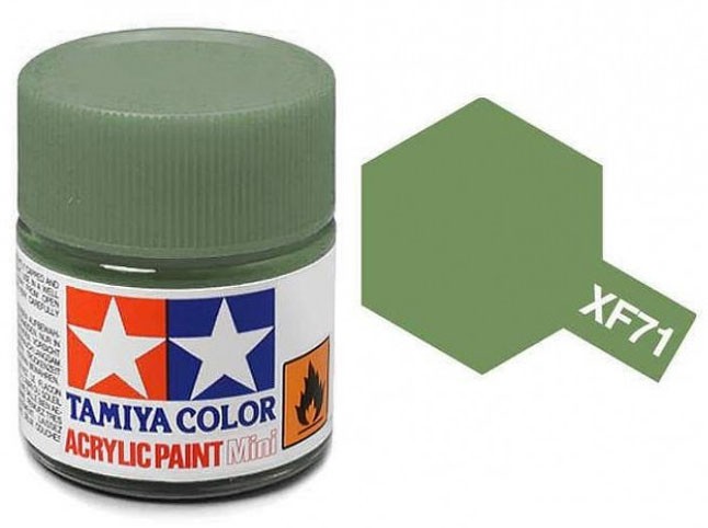 Tinta Acrílica Mini XF-71 Verde Cockpit (10 ml) - Tamiya 81771 - BLIMPS