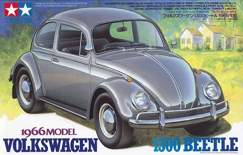 Volkswagen 1300 Beetle (Fusca) 1966 - 1/24 - Tamiya 24136 - BLIMPS