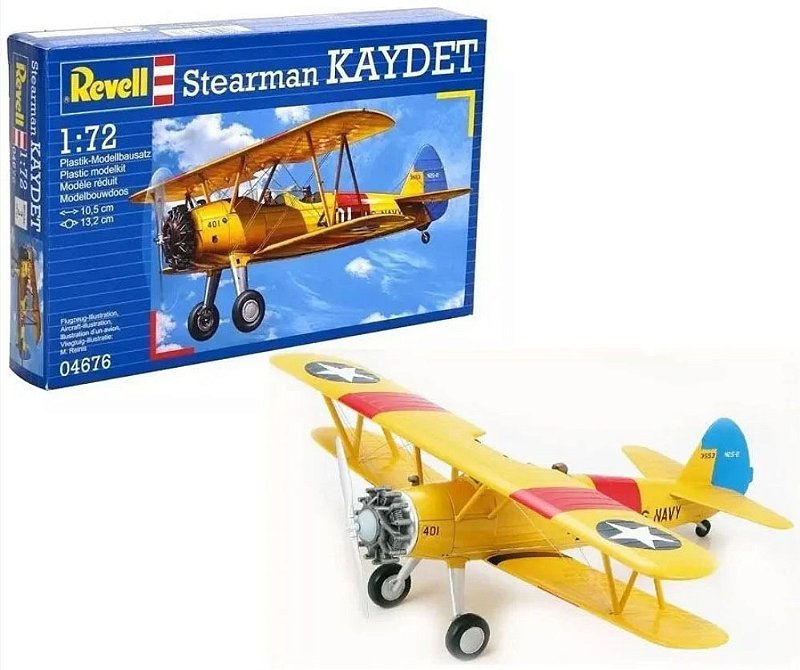 Boeing Stearman Kaydet - 1/72 - Revell 04676 REEMBALADO - COMPLETO - BLIMPS