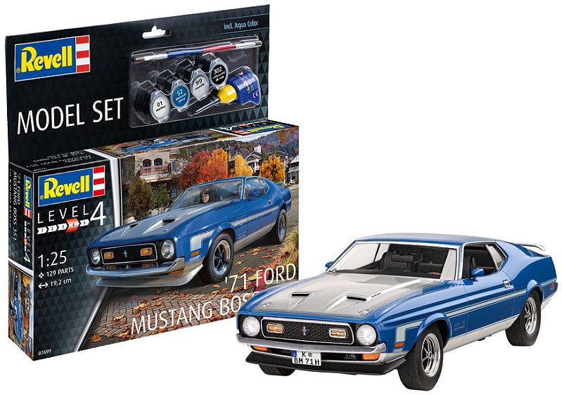 Model Set Ford Mustang Boss 351 1971 - 1/25 - Revell 67699 - BLIMPS