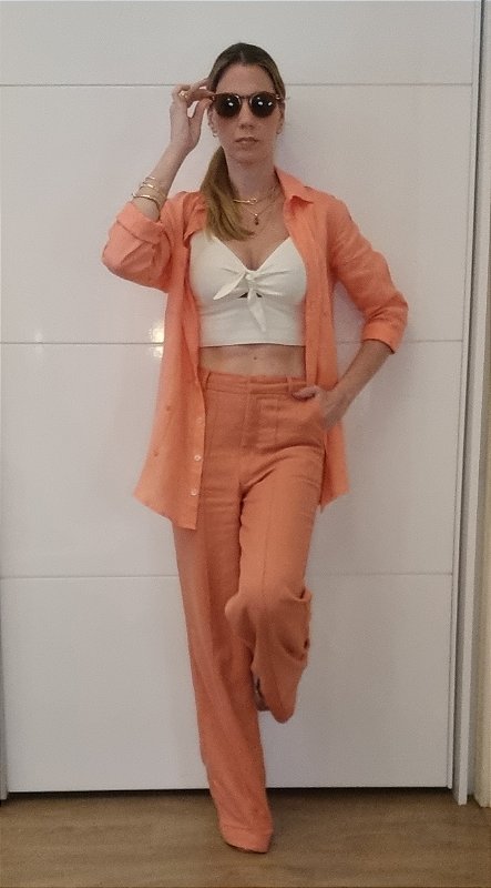 Calça Alfaiataria Atemporal salmão - Cavallieri Brand