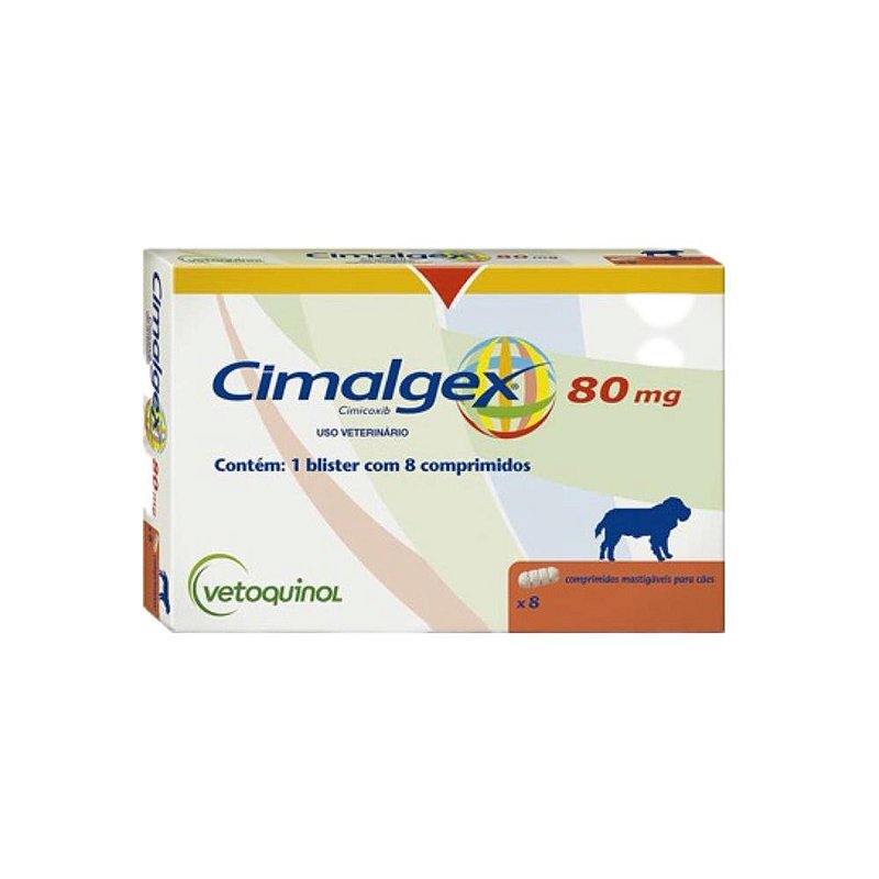 Cimalgex 80mg C/ 8cp Vetoquinol - Agro Shop Chuí