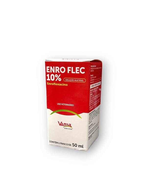 Enro Flec 10 % Inj. 50 Ml Vansil - Agro Shop Chuí