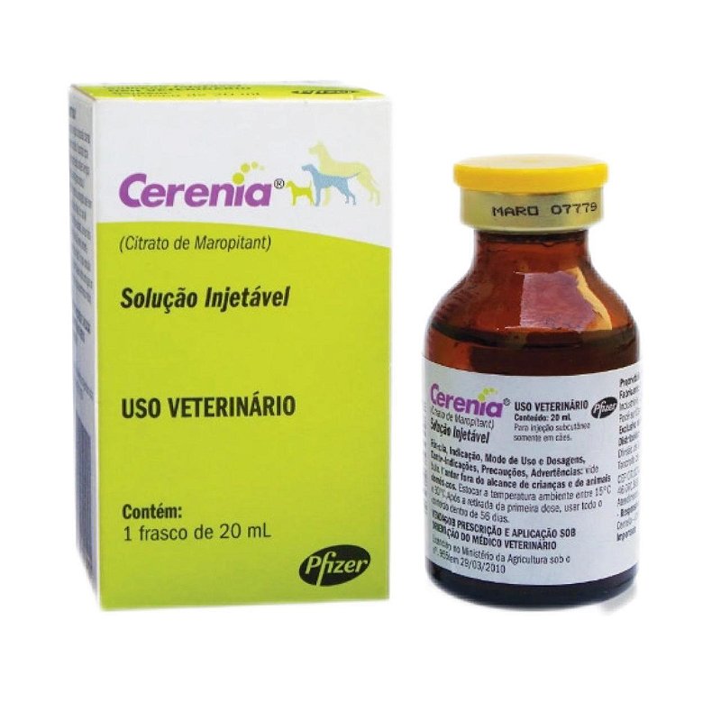 Cerenia Inj 20ml / Zoetis - Agro Shop Chuí