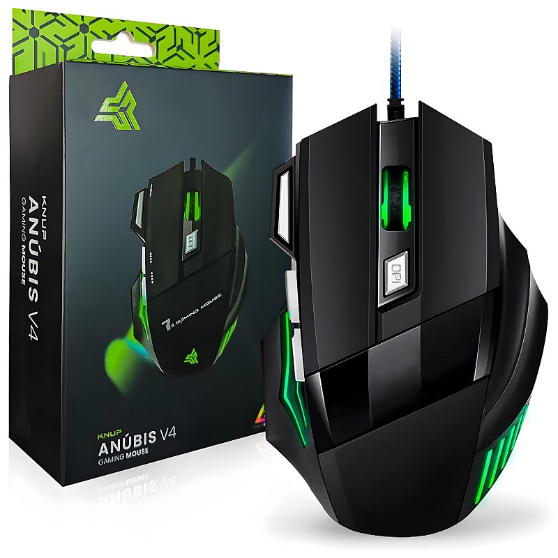 Mouse Gamer 2400 DPI Com LED 7 Botões Anúbis V4 Knup KP-V4 - Importados ...