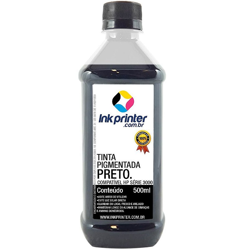 Tinta InkPrinter Preta Pigmentada para Recarga de Cartucho de ...